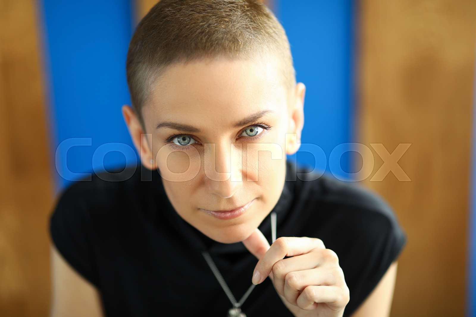 Strict female portrait at office looking in camera | Stock image ...