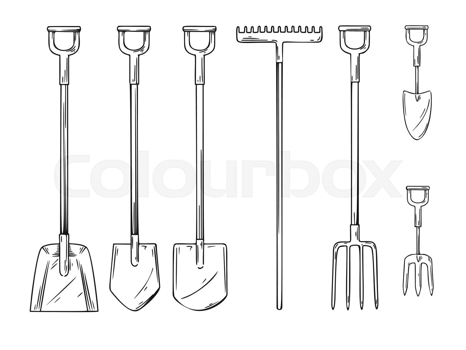 Garden Fork Drawing