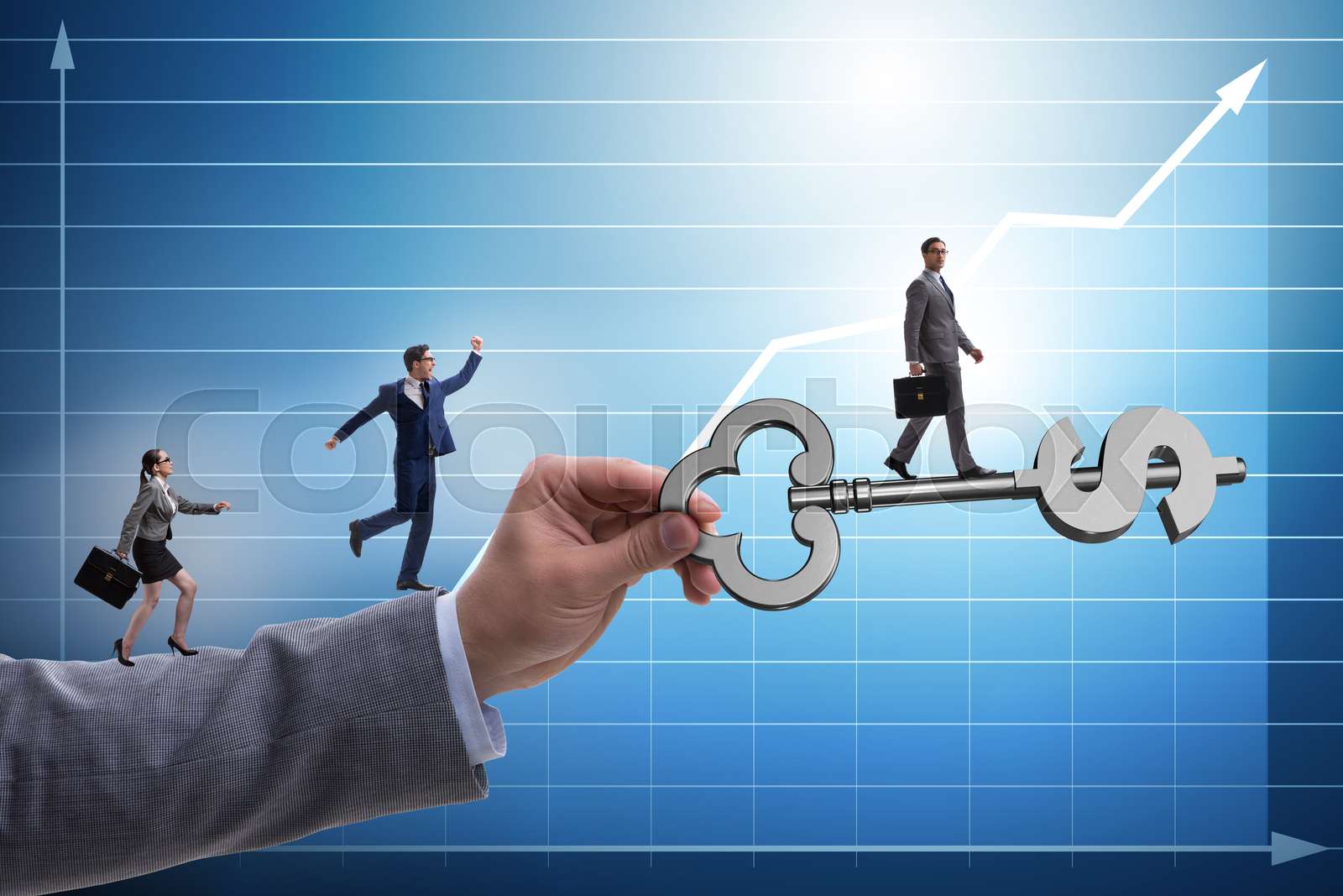 Concept of key to financial success and prosperity | Stock image ...