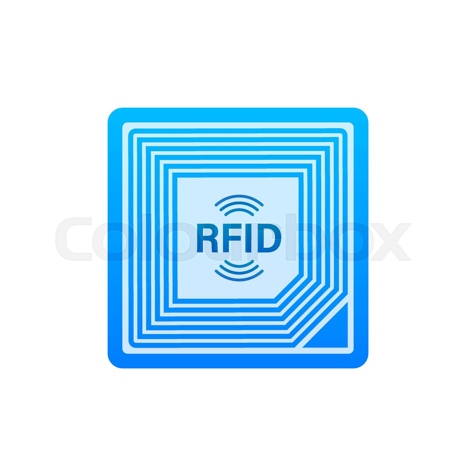 RFID Radio Frequency IDentification. Technology concept. Digital ...