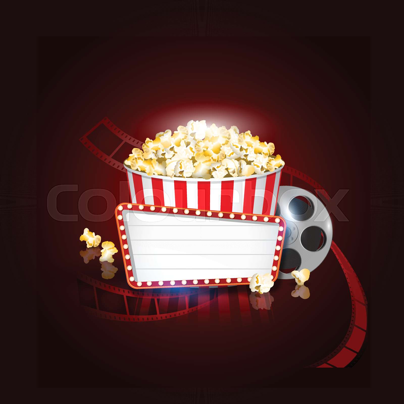 Movie theater vector banner sign | Stock vector | Colourbox