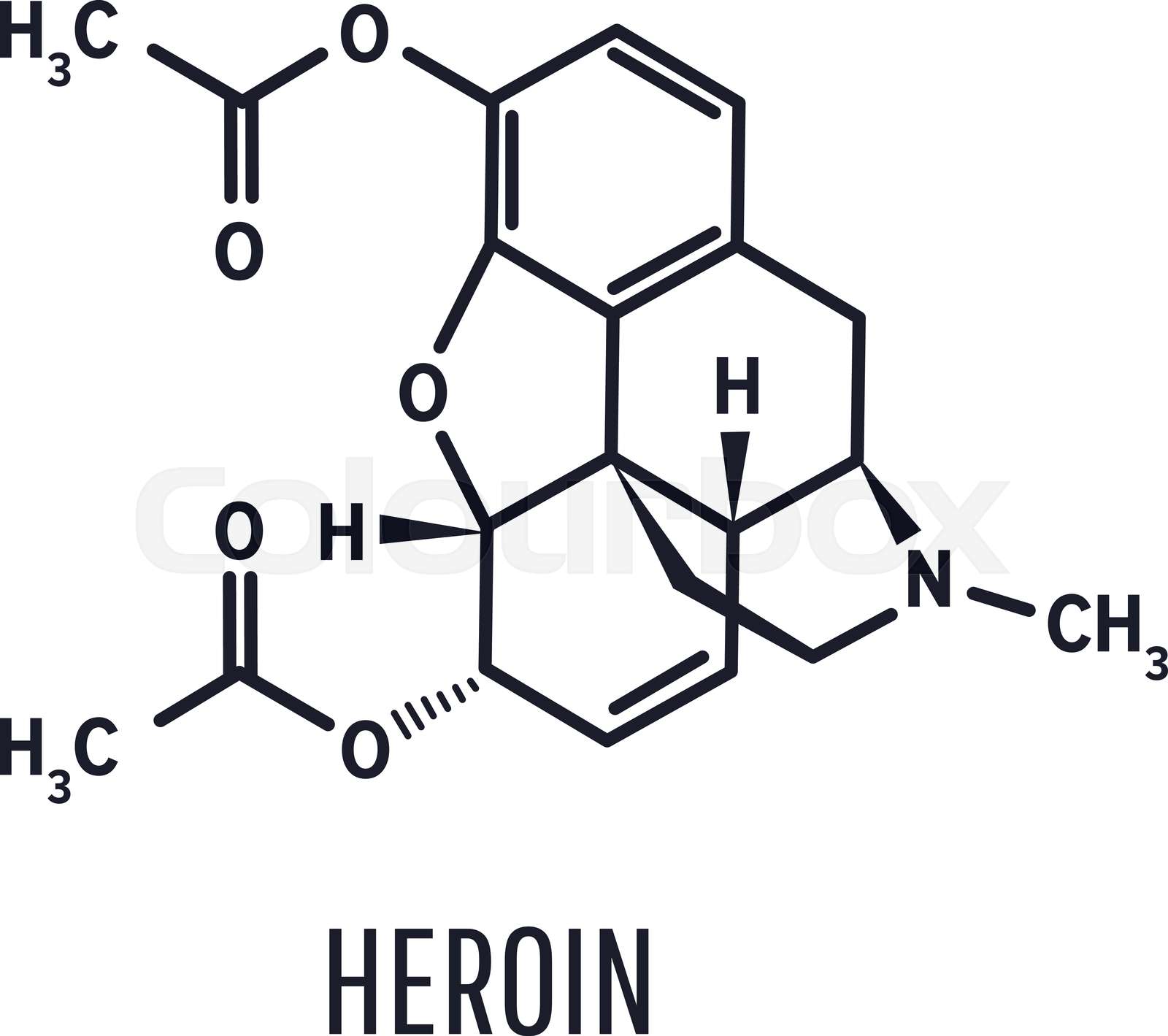 Heroin Chemical Compound Structural Formula