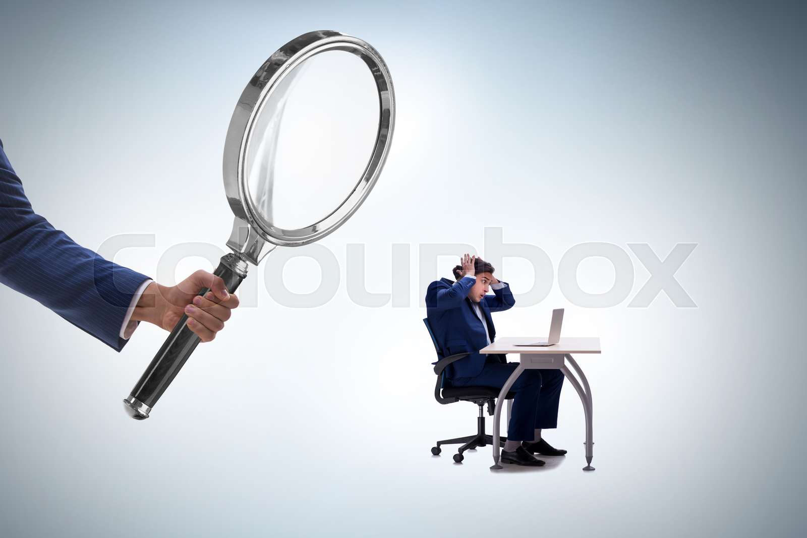 Concept of employee monitoring by boss | Stock image | Colourbox