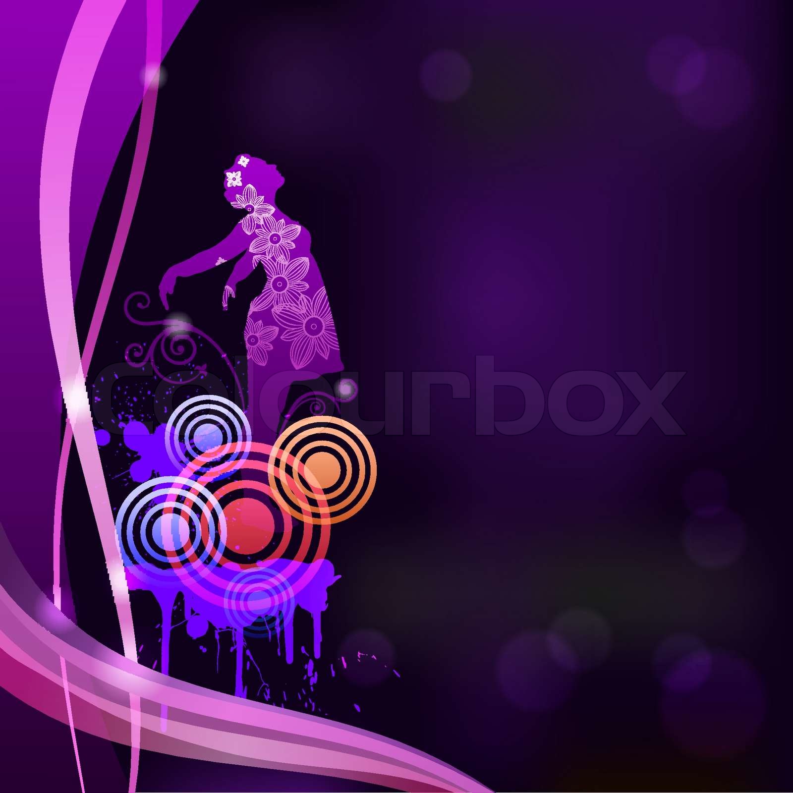 abstrakt mit einer Silhouette eines Mädchen-eps10 | Stock-Vektor ...