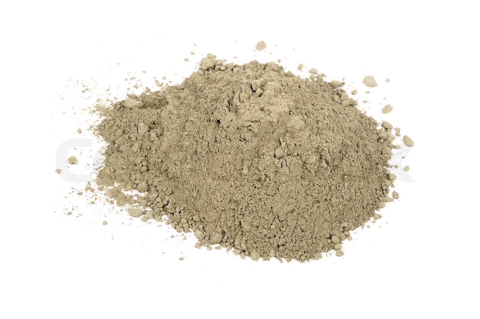 Haufen Zement isoliert auf weißem Hintergrund | Stock Bild | Colourbox