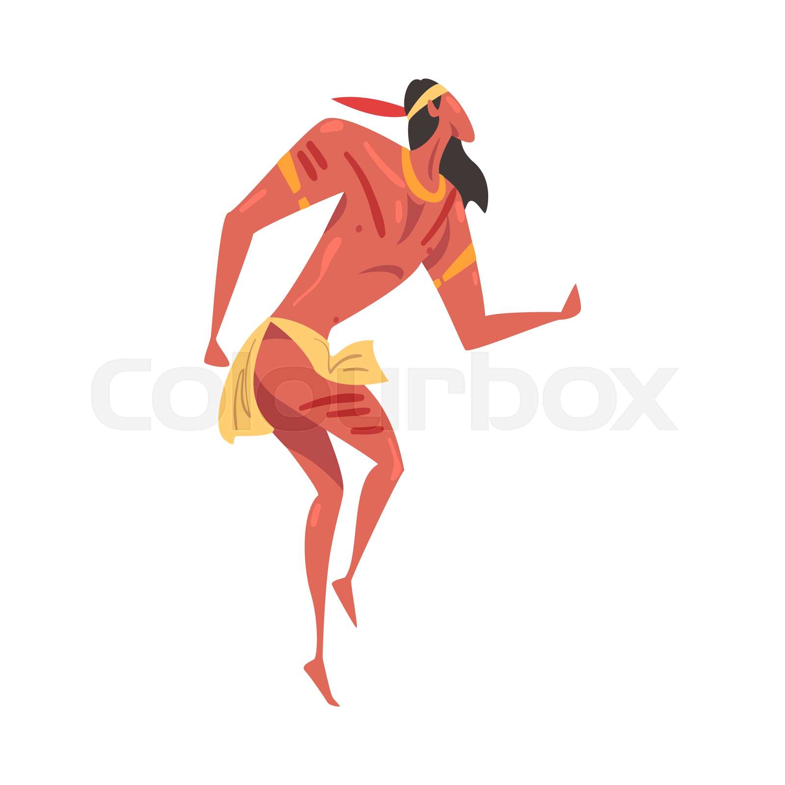 Native American Indian Ritual Dance, Man Dancing Folk Dance Wearing ...
