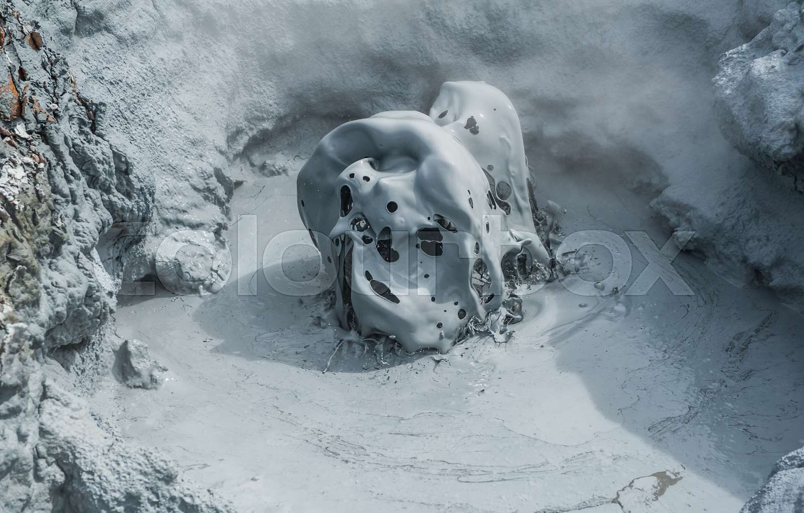 Hot exploding mud | Stock image | Colourbox