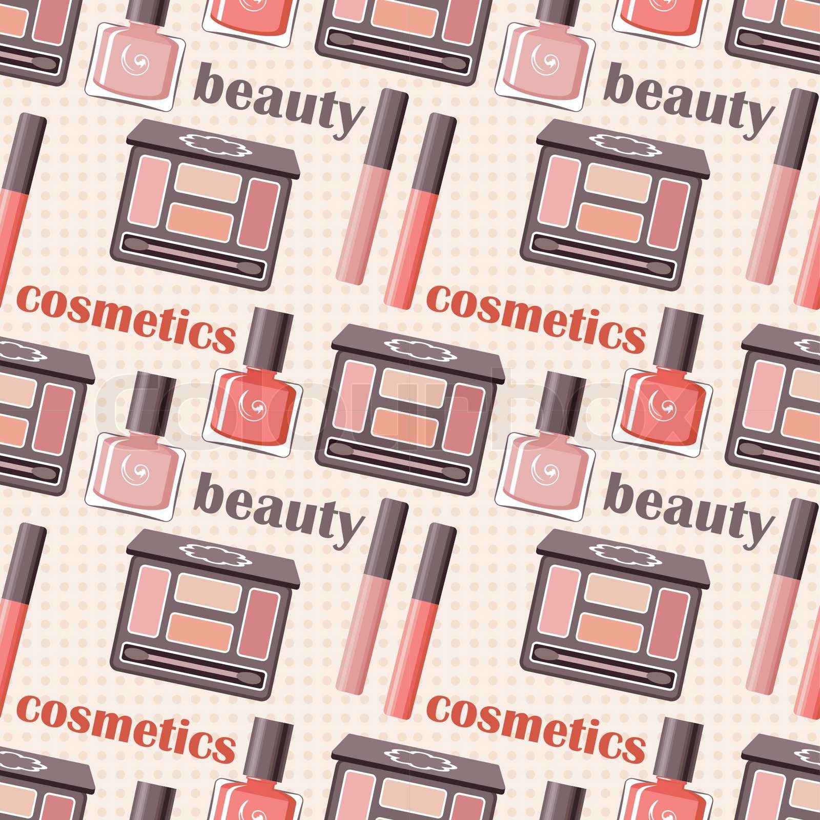 Seamless cosmetics pattern | Stock vector | Colourbox