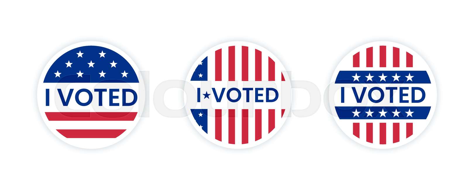 I voted sticker with us american flag. | Stock vector | Colourbox