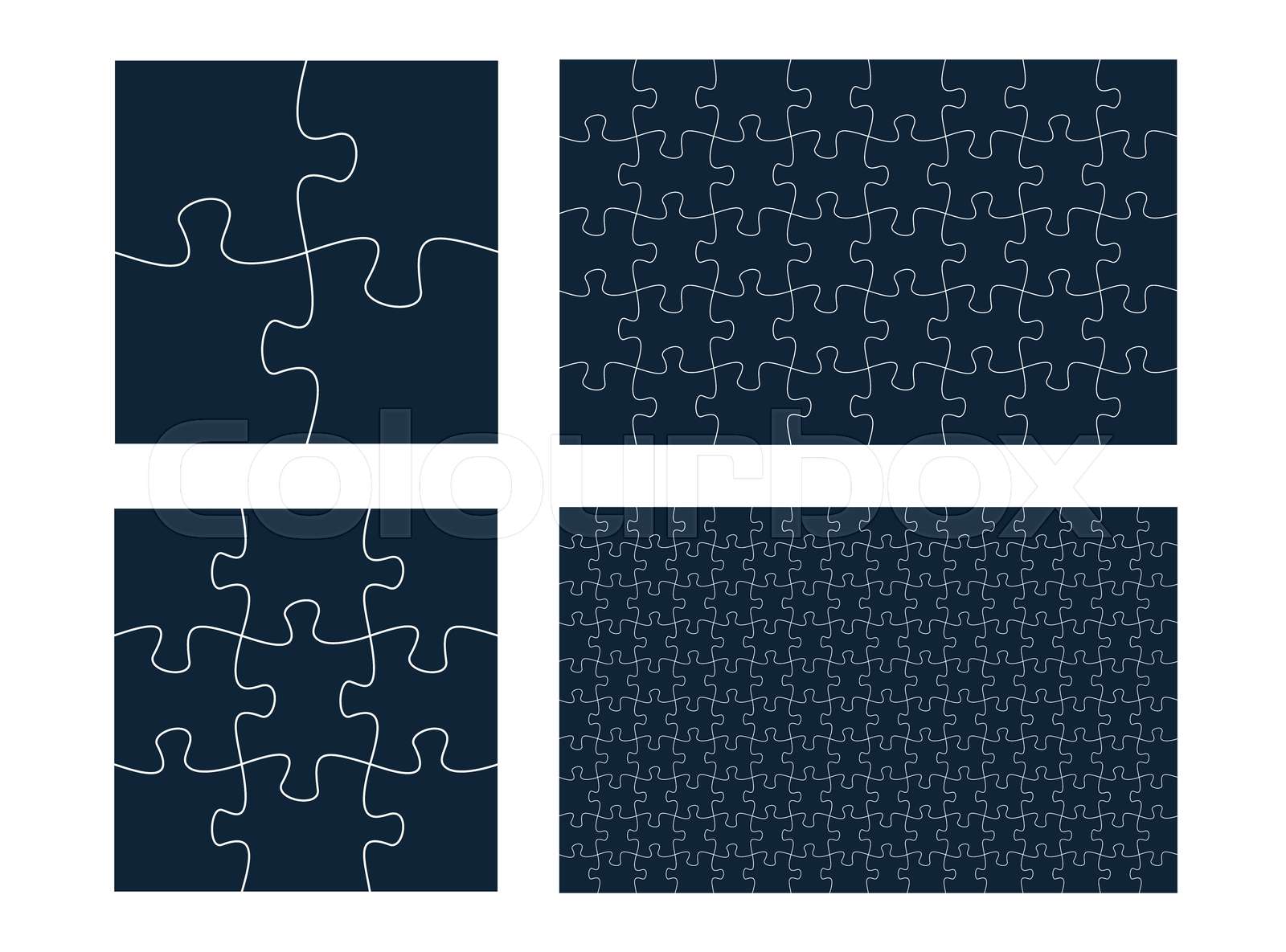 Puzzle patterns collection. Jigsaw templates, jigsaw shapes. | Stock ...