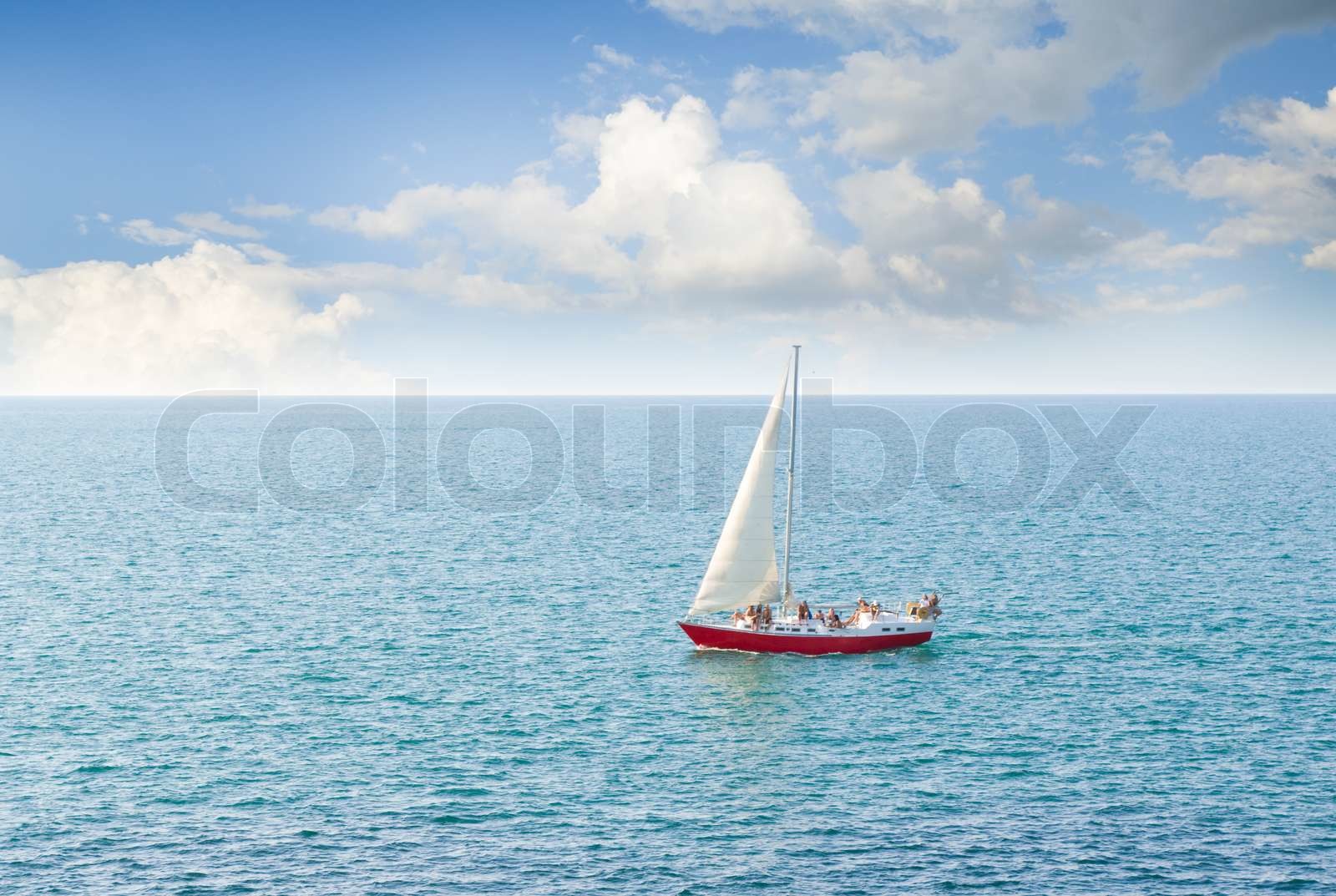 sailboat sailing in ocean | Stock image | Colourbox