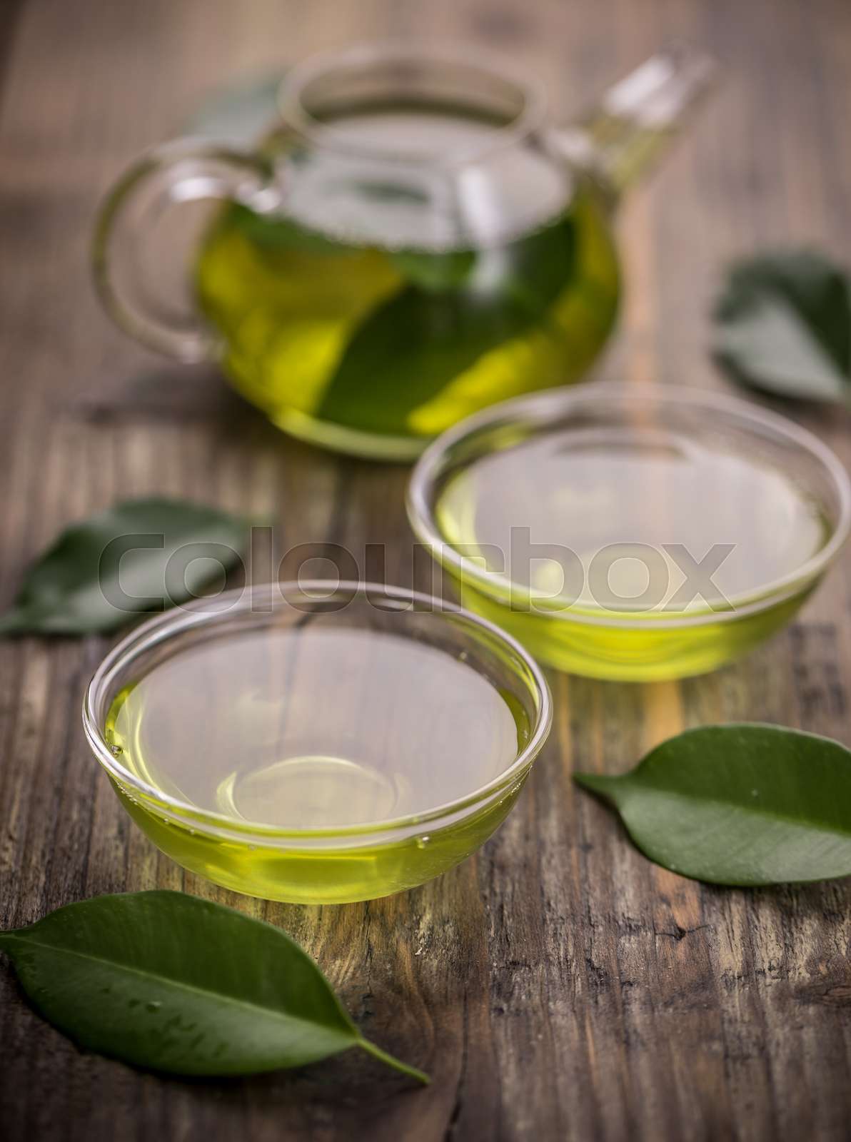 Cup with green tea | Stock image | Colourbox