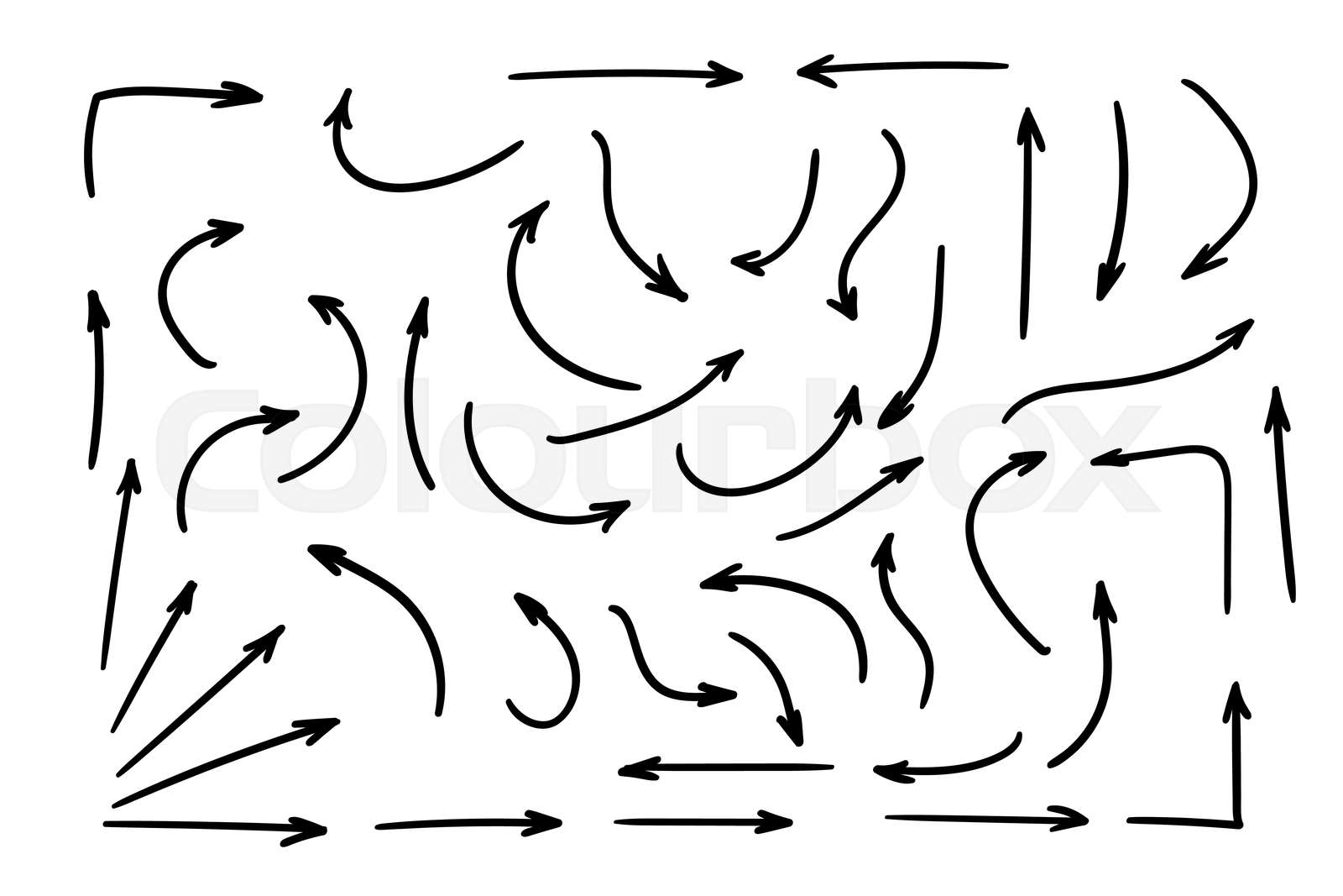 Doodle symbols. Pointer icons. Pointer graphic symbols. | Stock vector ...