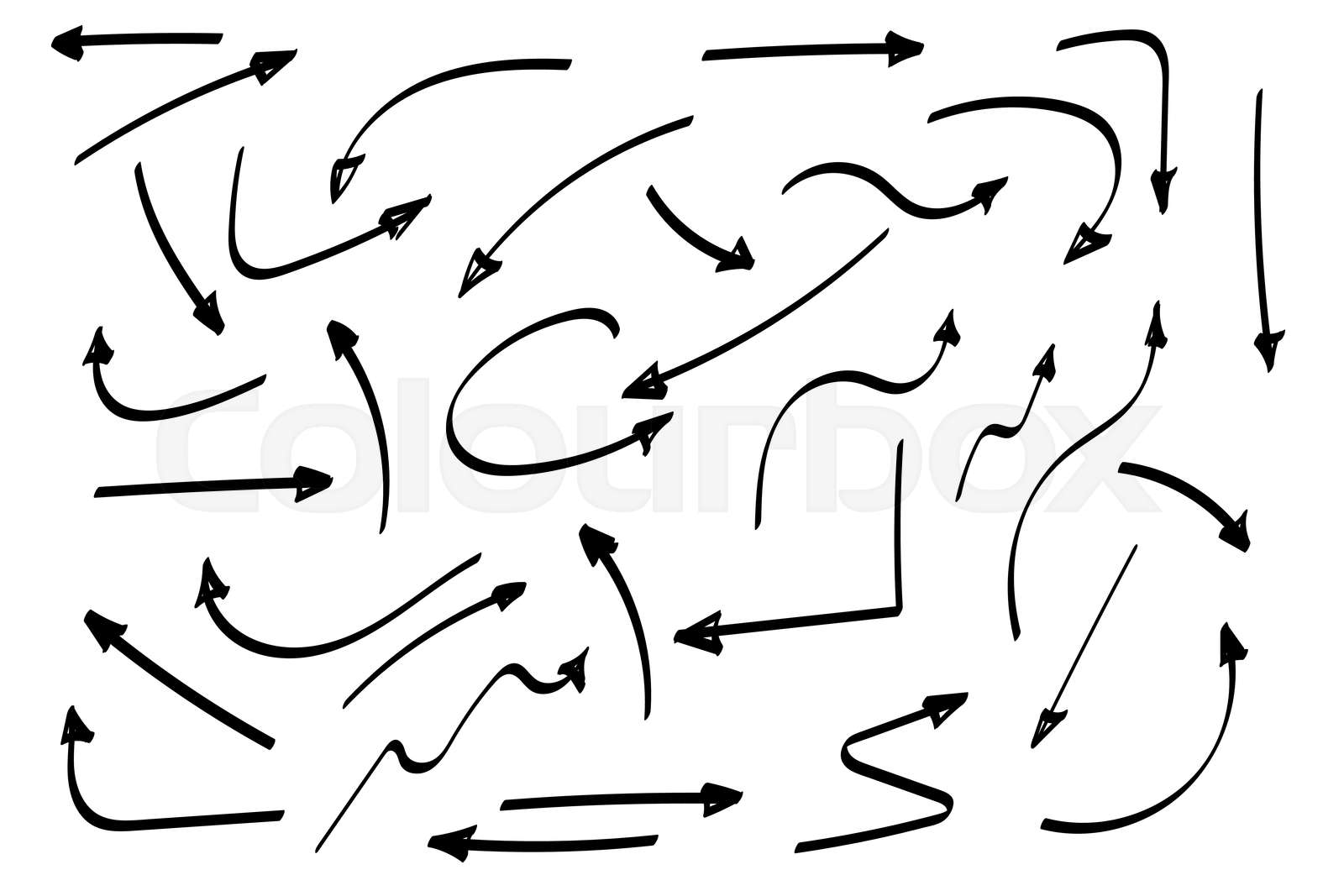 Doodle symbols. Pointer icons. Pointer graphic symbols. | Stock vector ...