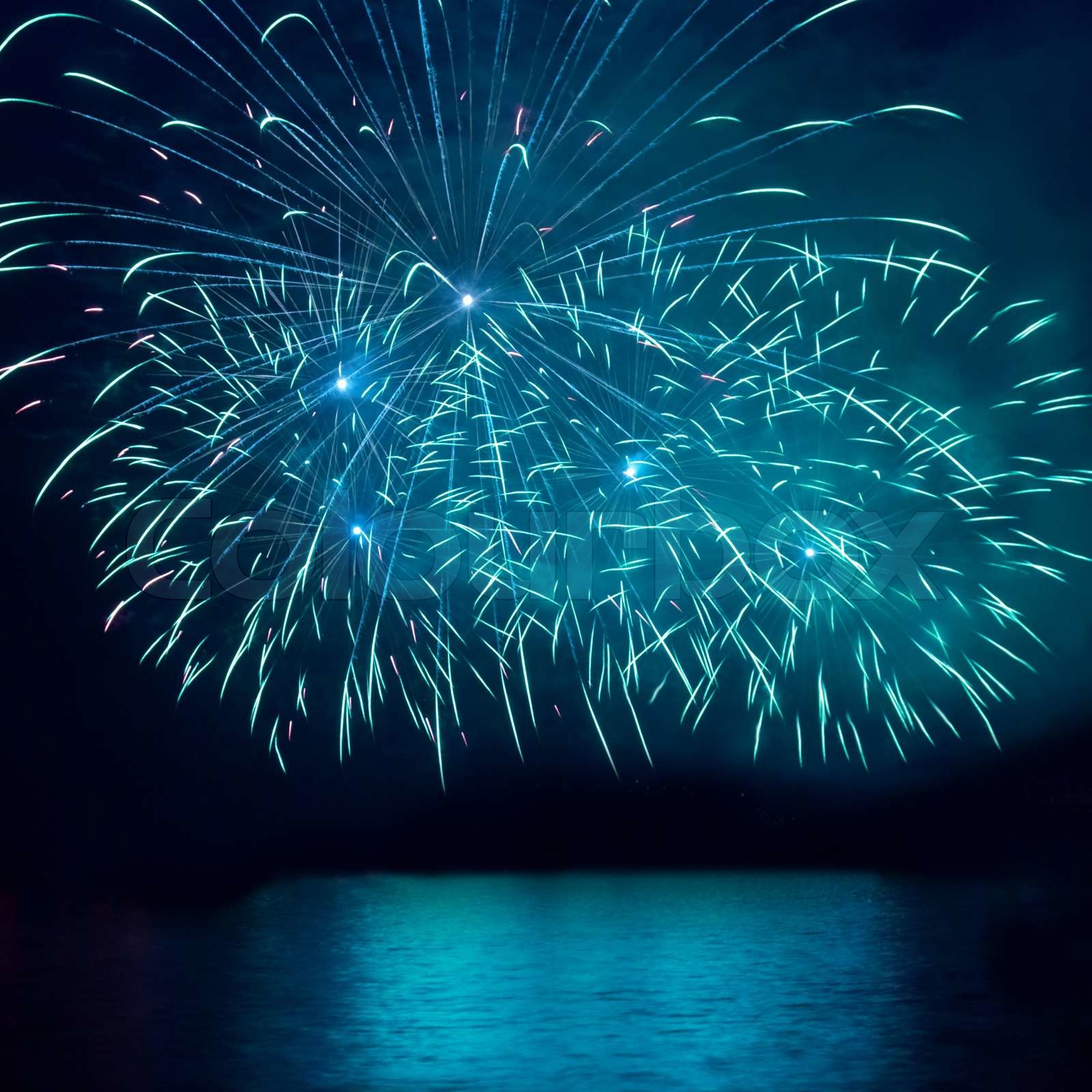 Blue fireworks | Stock image | Colourbox