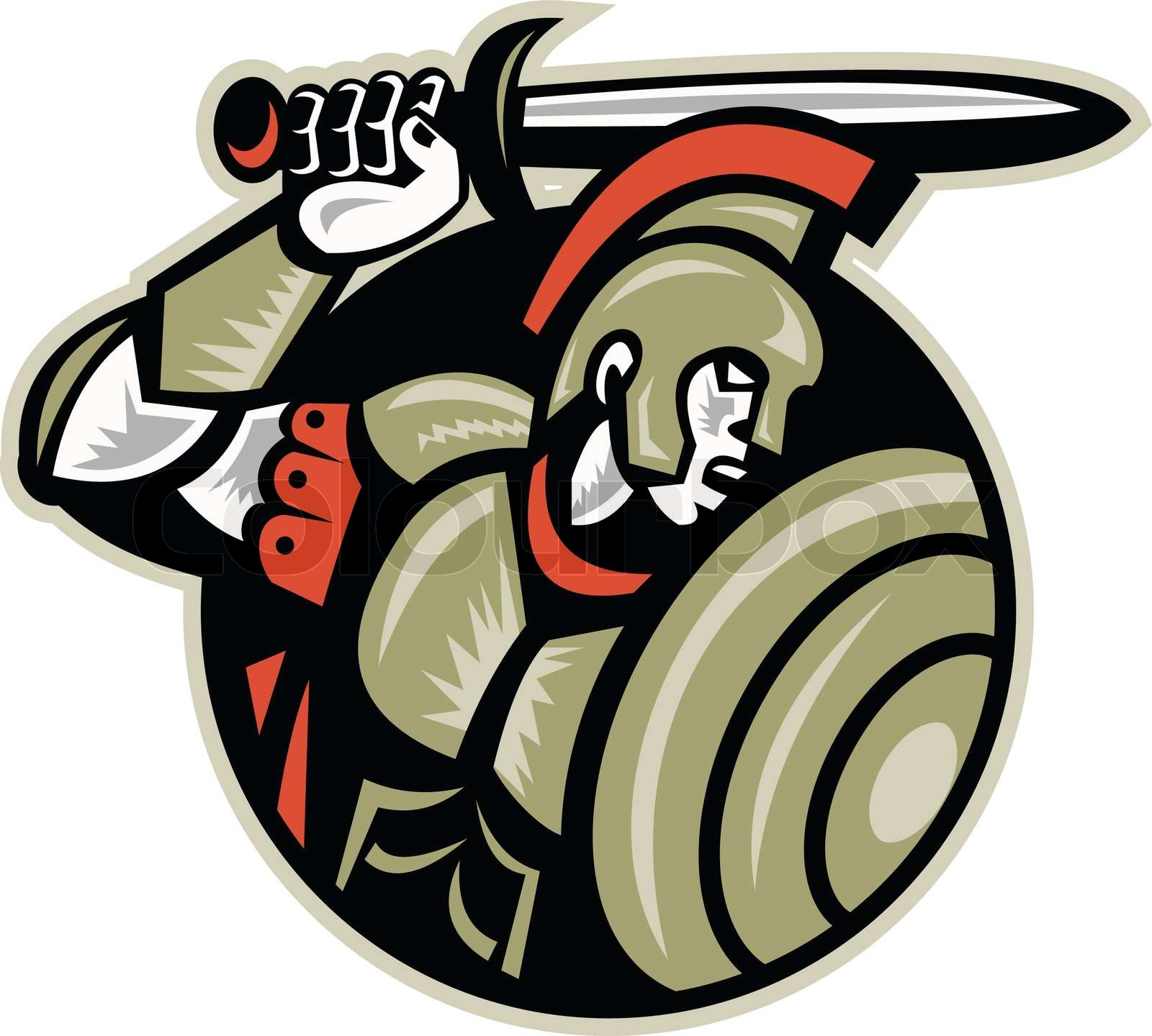 Roman Centurion Soldier With Sword And Shield | Stock vector | Colourbox