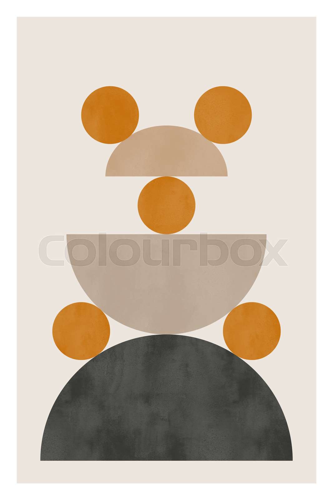 Minimalist poster with watercolor texture. Pastel colors. | Stock image ...