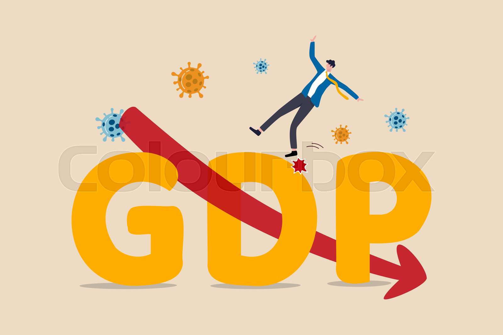 Gross Domestic Product, GDP decrease due to COVID-19 Coronavirus ...