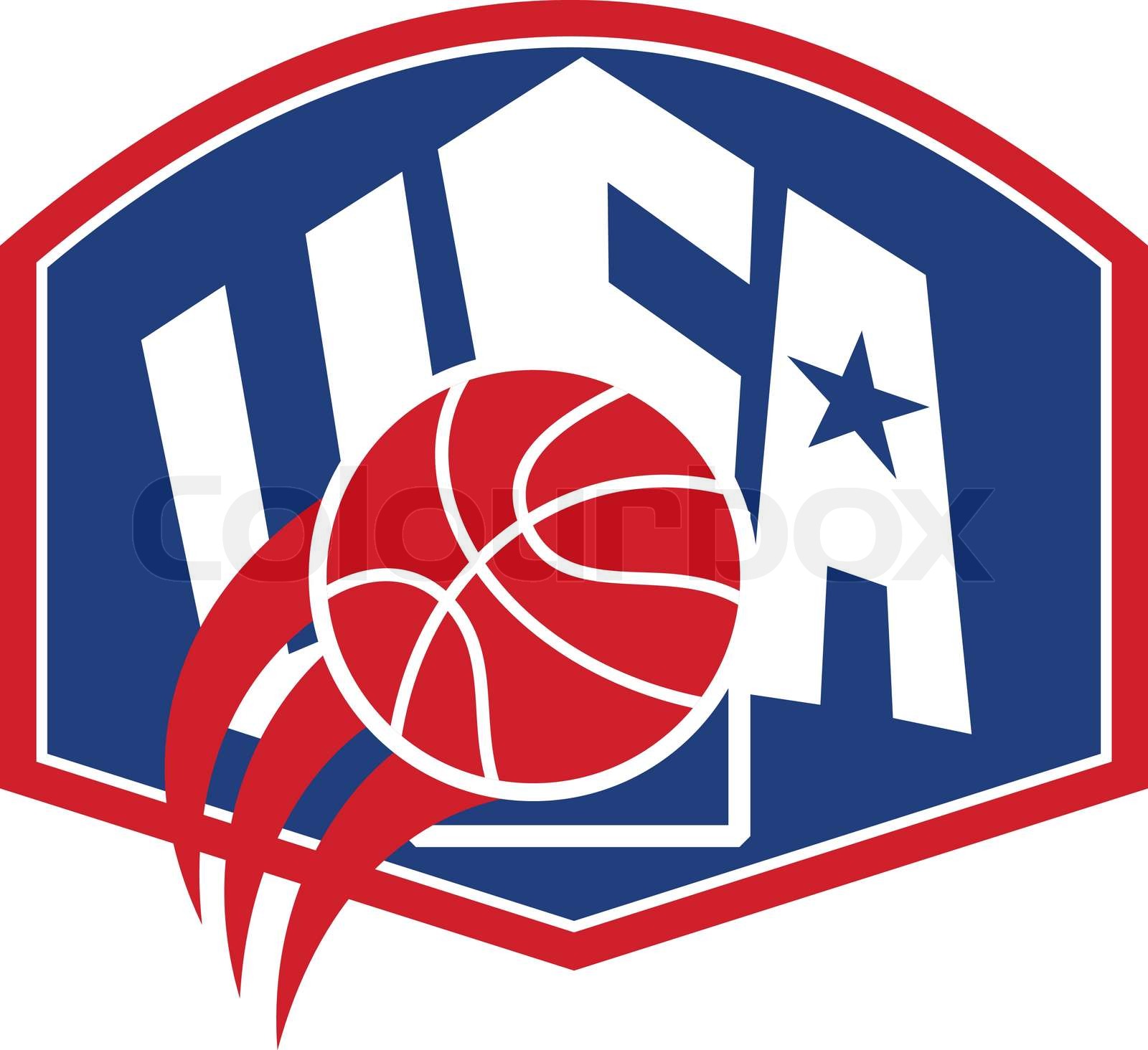 United States USA American Basketball Ball Shield | Stock vector ...