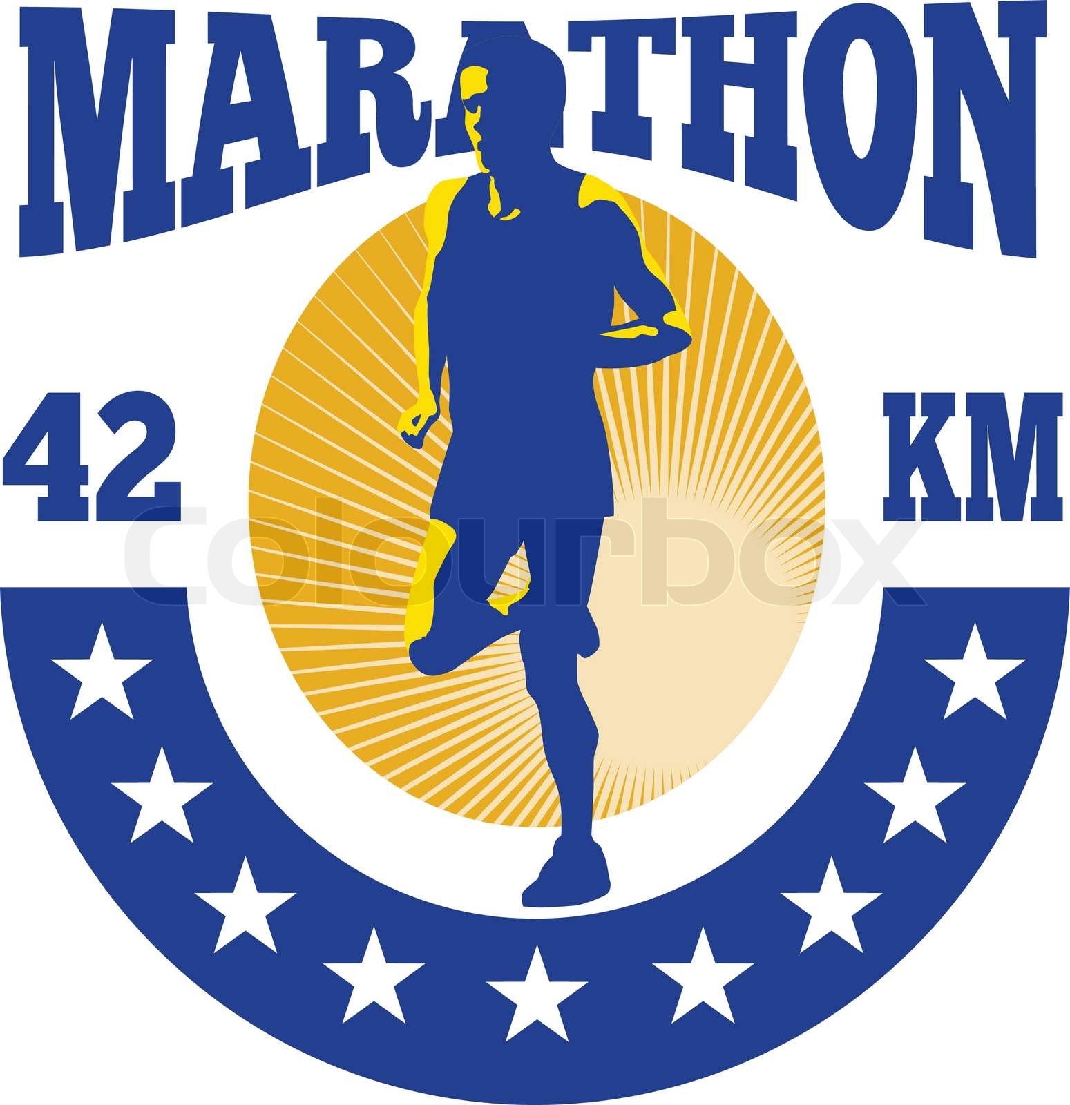 Marathon Runner Athlete Running | Stock vector | Colourbox