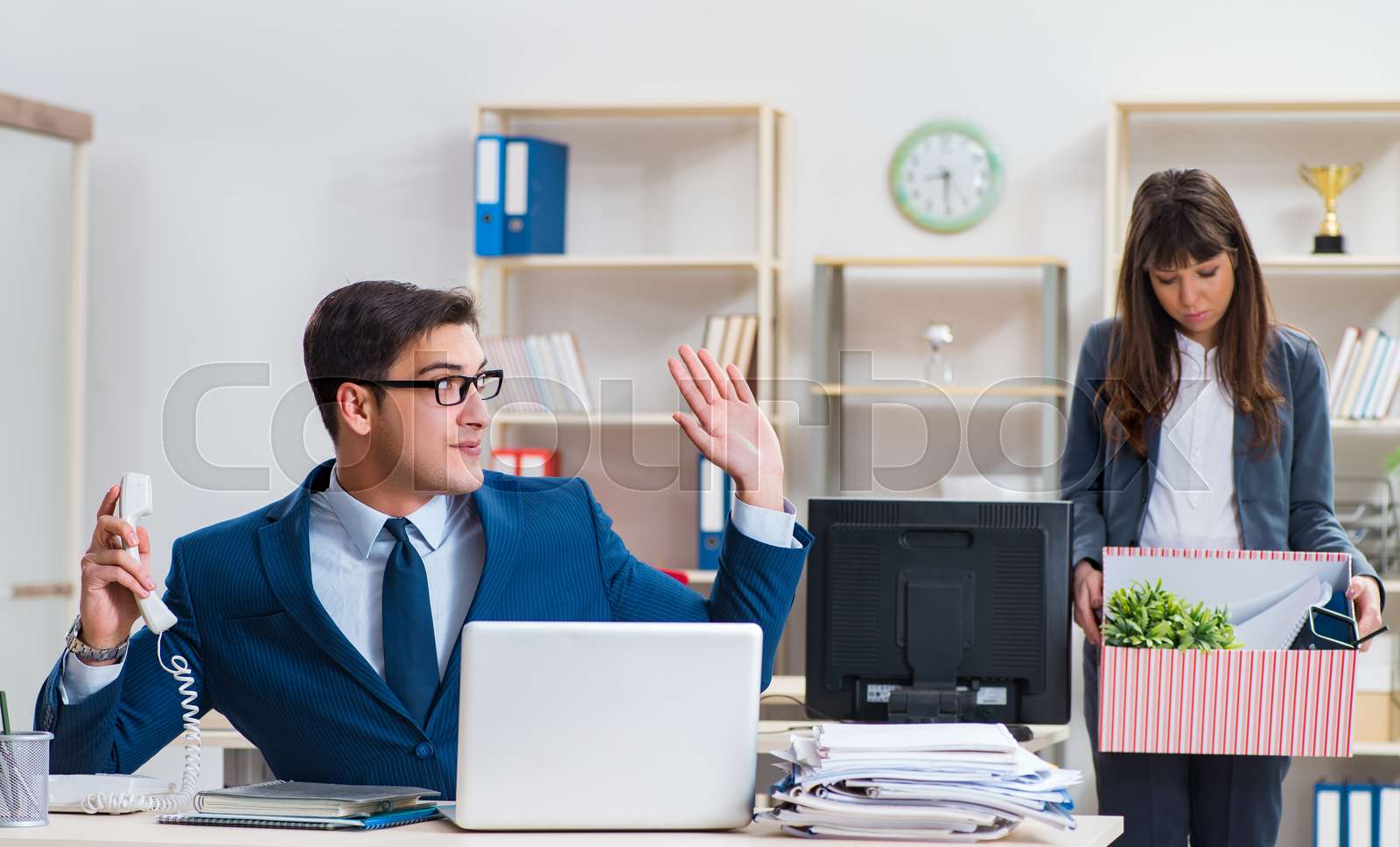 Person being fired from his work | Stock image | Colourbox