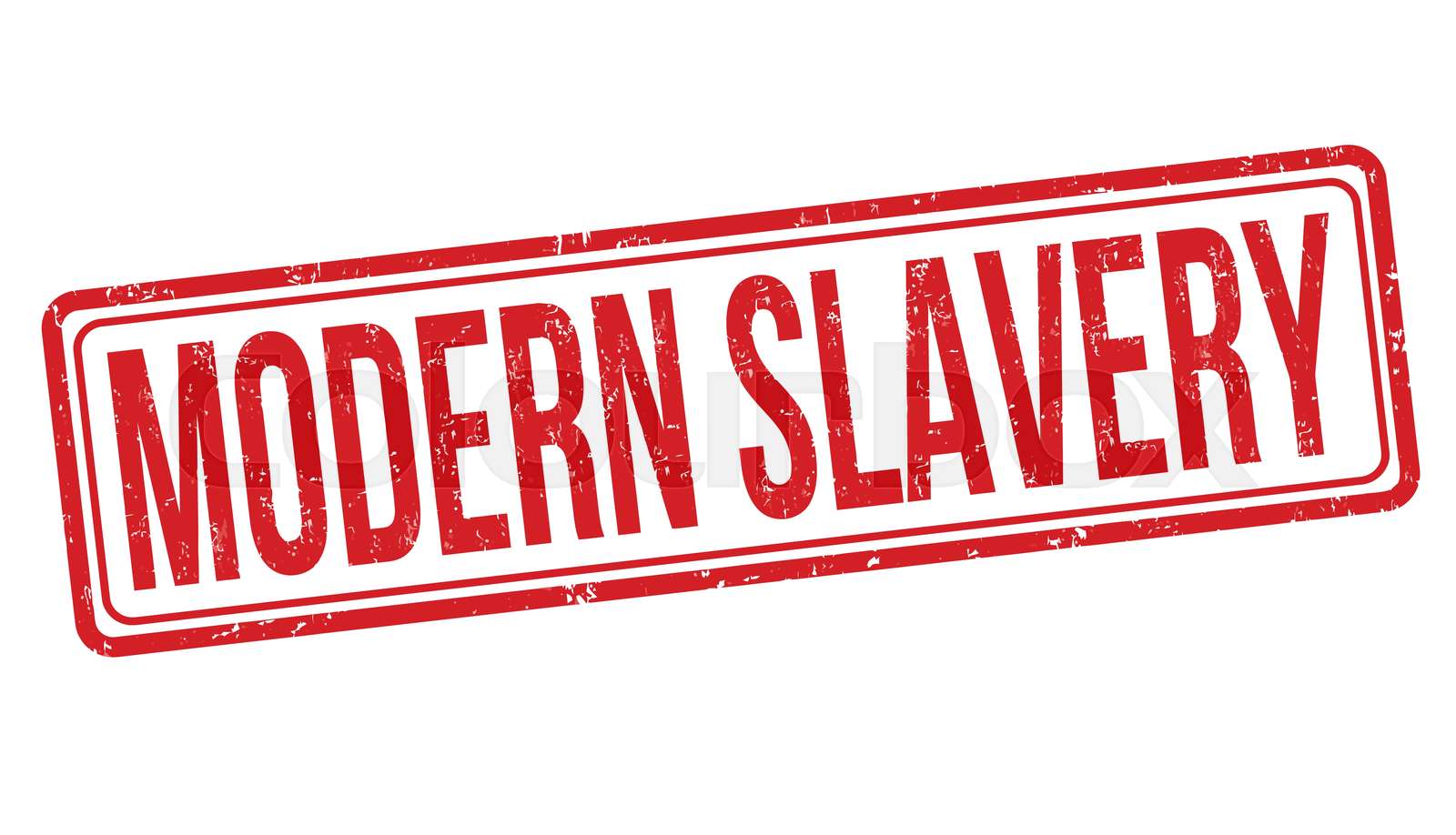 Modern slavery sign or stamp | Stock vector | Colourbox