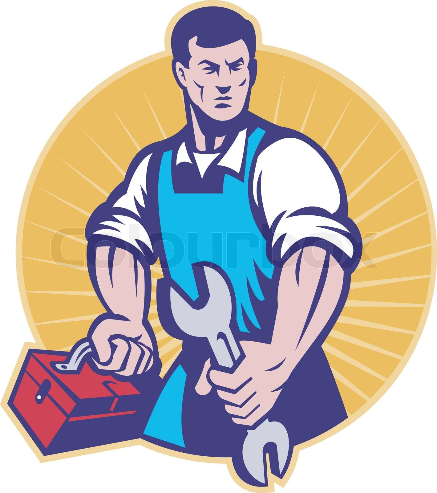 Mechanic Cartoon | Stock vector | Colourbox