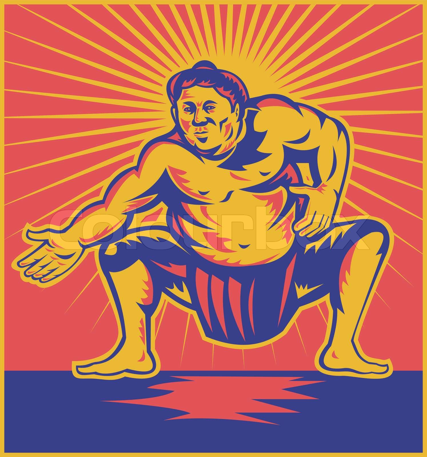 sumo, vektor, wrestler | Stock vektor | Colourbox
