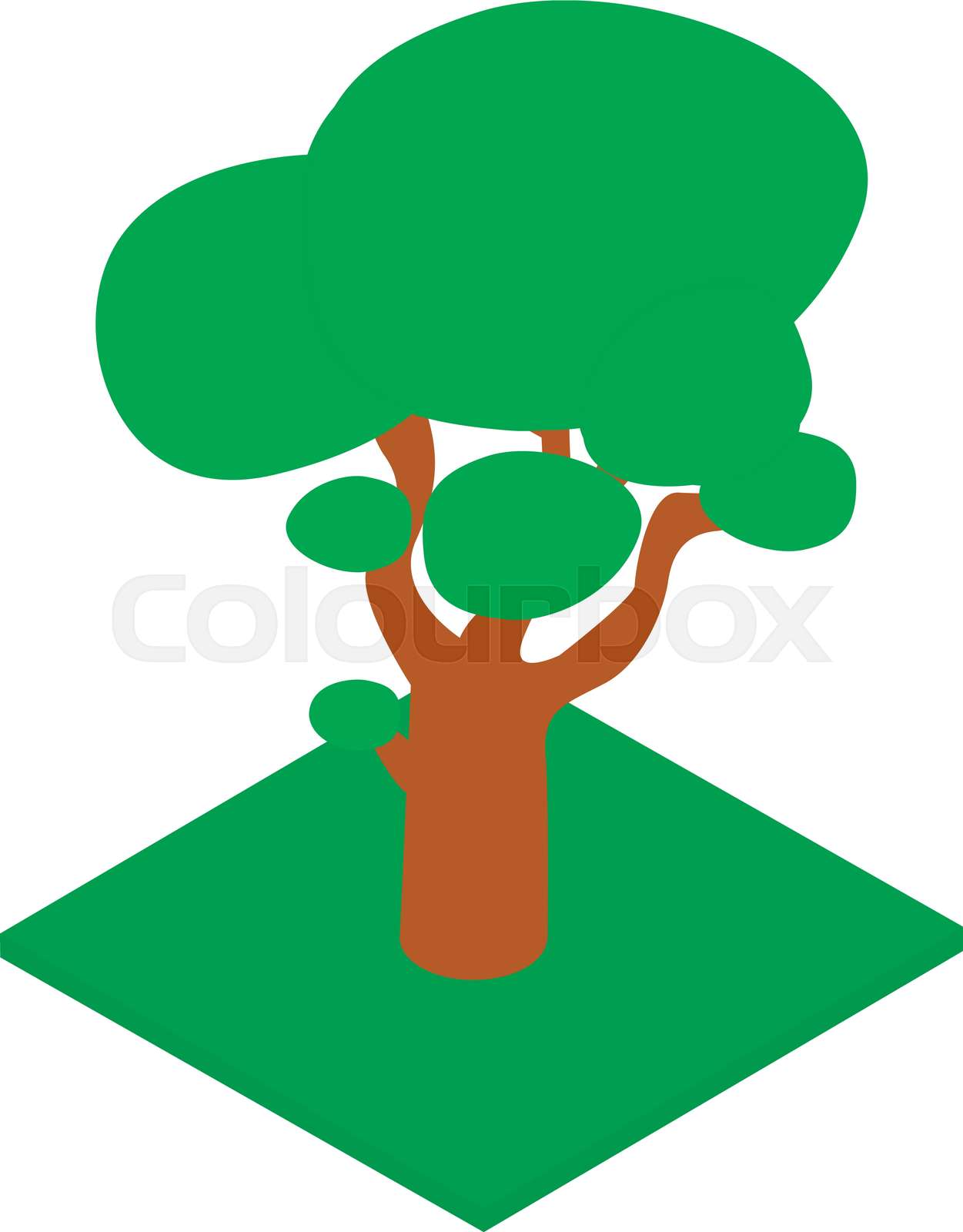 Big tree icon, isometric style | Stock vector | Colourbox