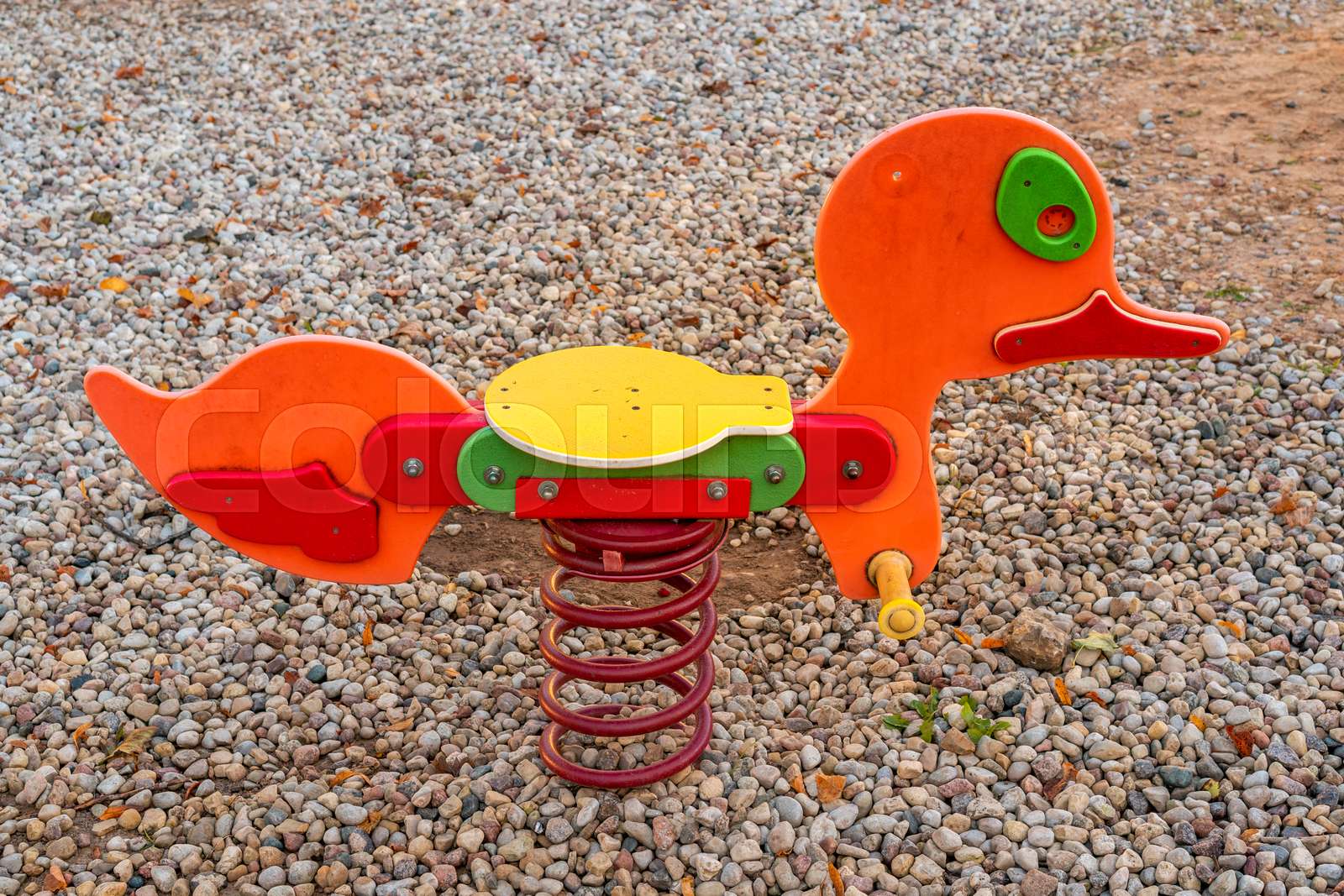 Rocking duck in the playground | Stock image | Colourbox