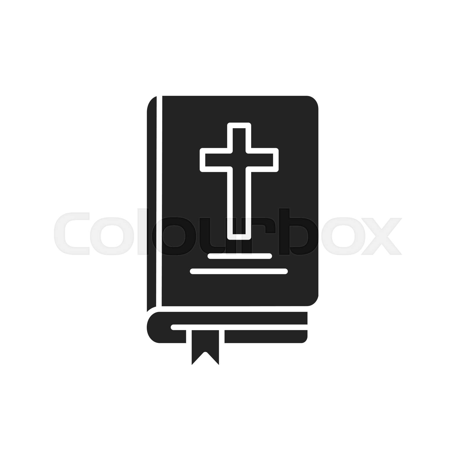 Bible black glyph icon. The account of God s action in the world, and ...