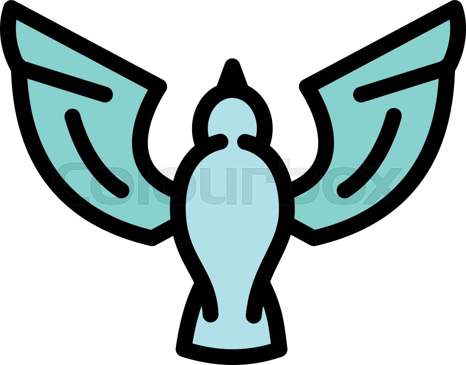 flattern, taube, icon | Stock-Vektor | Colourbox