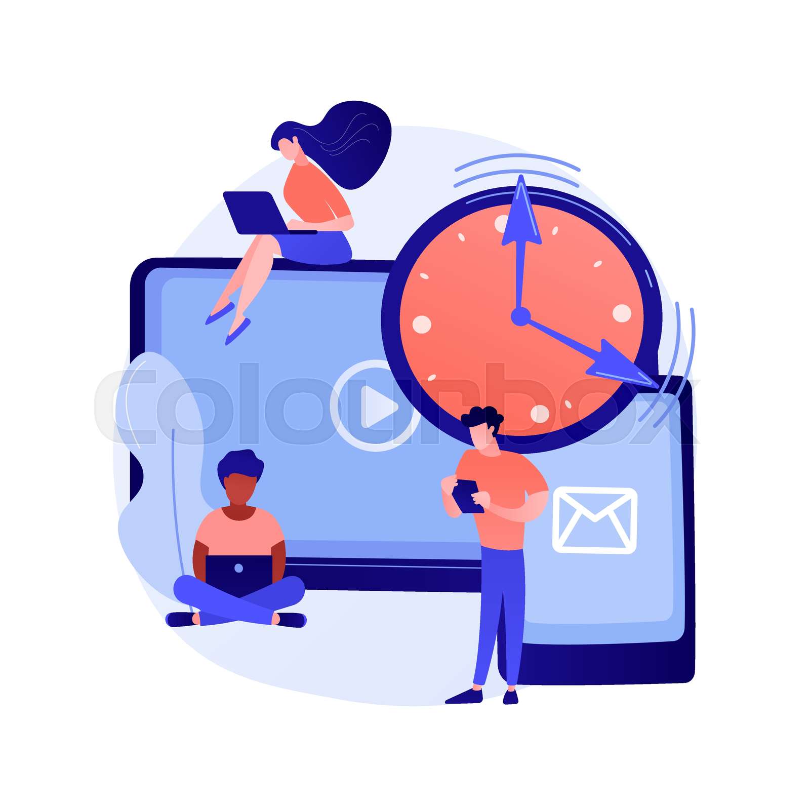 Screen addiction abstract concept vector illustration. | Stock vector ...