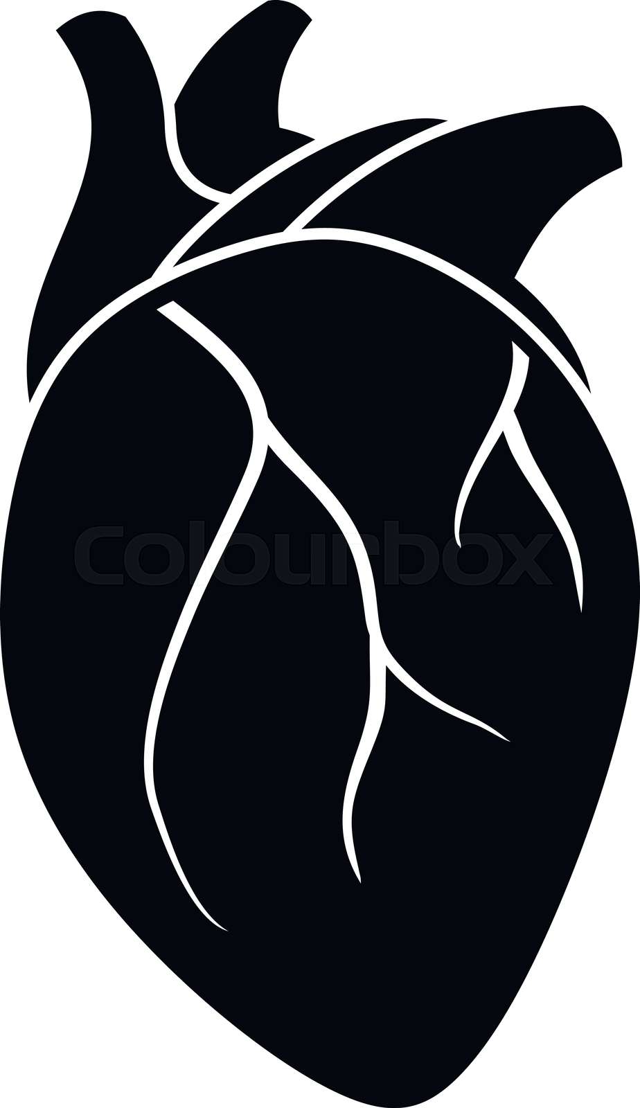 Body human heart icon, simple style | Stock vector | Colourbox