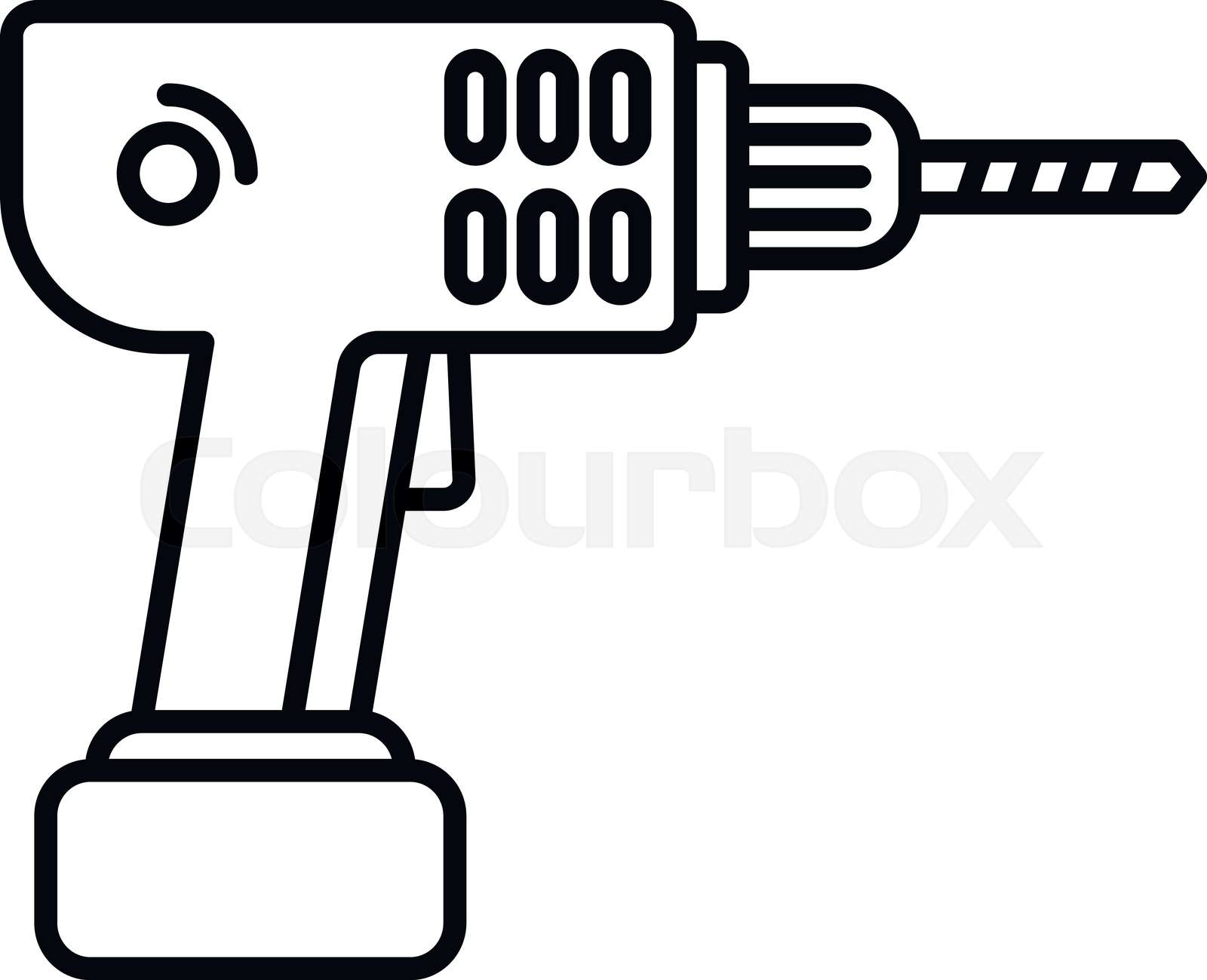 elektrisch, bohrer, icon | Stock-Vektor | Colourbox