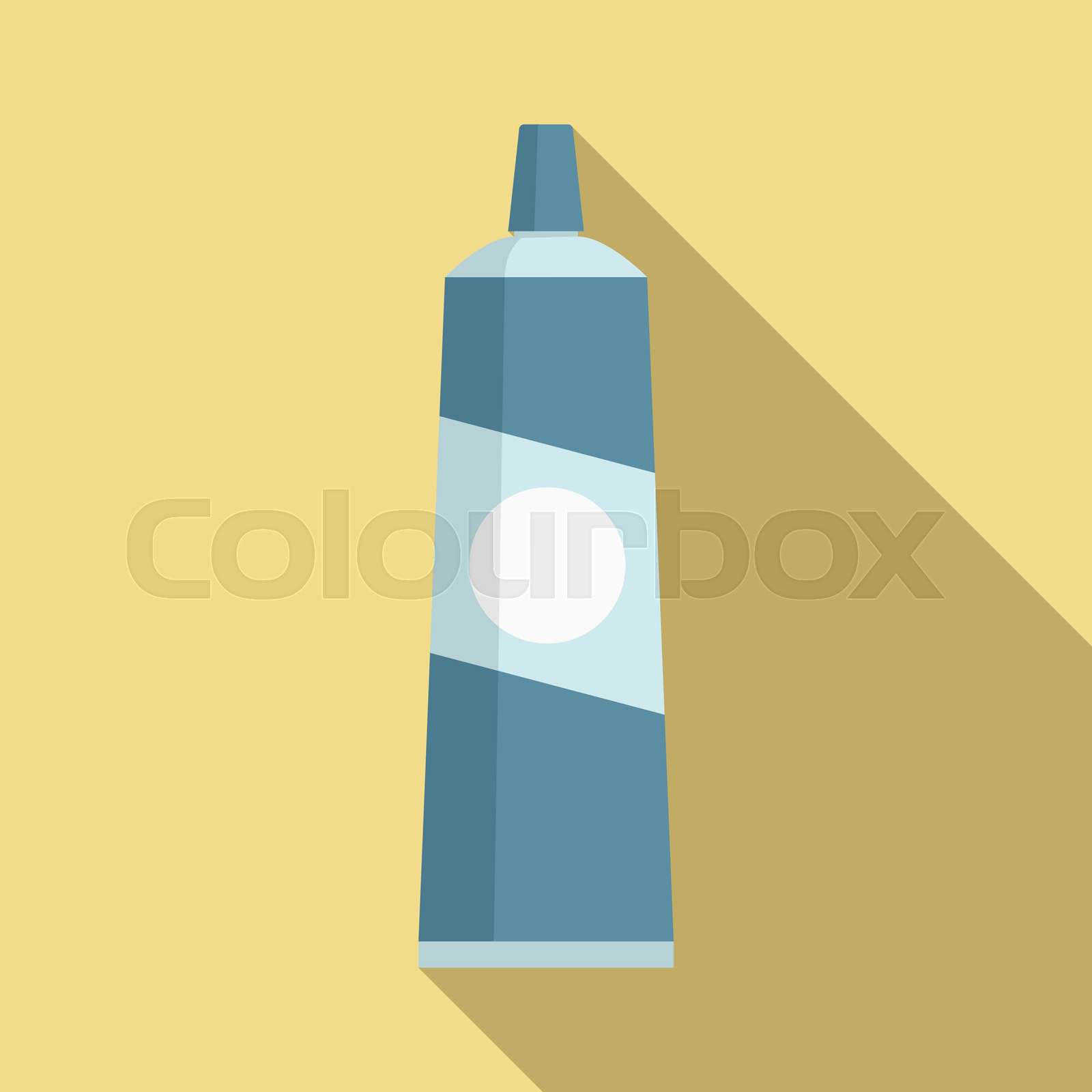 Dentist toothpaste icon, flat style | Stock vector | Colourbox