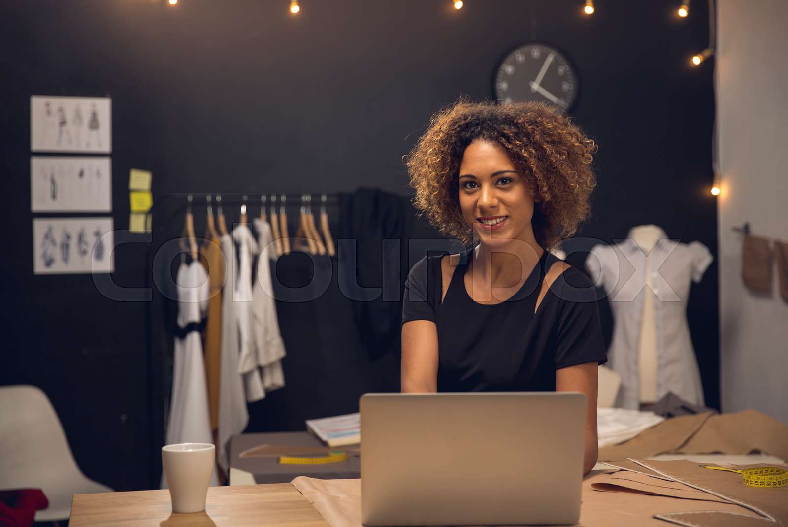 Fashion designer on her Atelier | Stock image | Colourbox