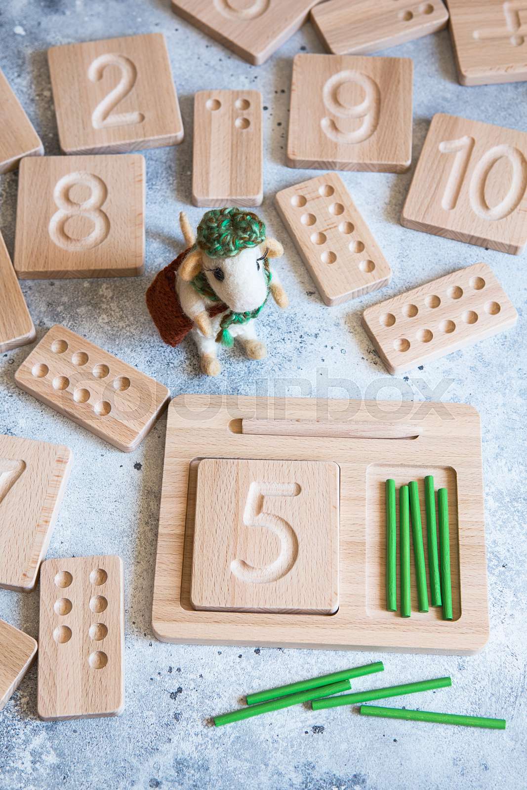 Wooden counting and writing trays - learning resource for educating ...