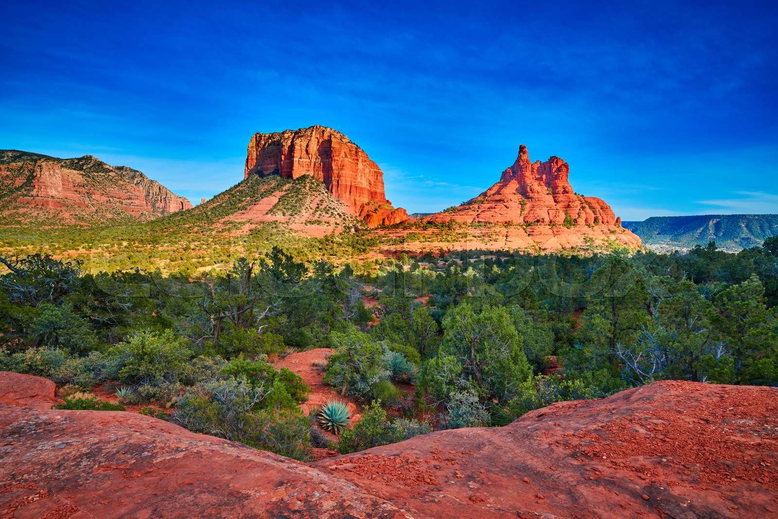 Courthouse Butte and Bell Rock, AZ | Stock image | Colourbox