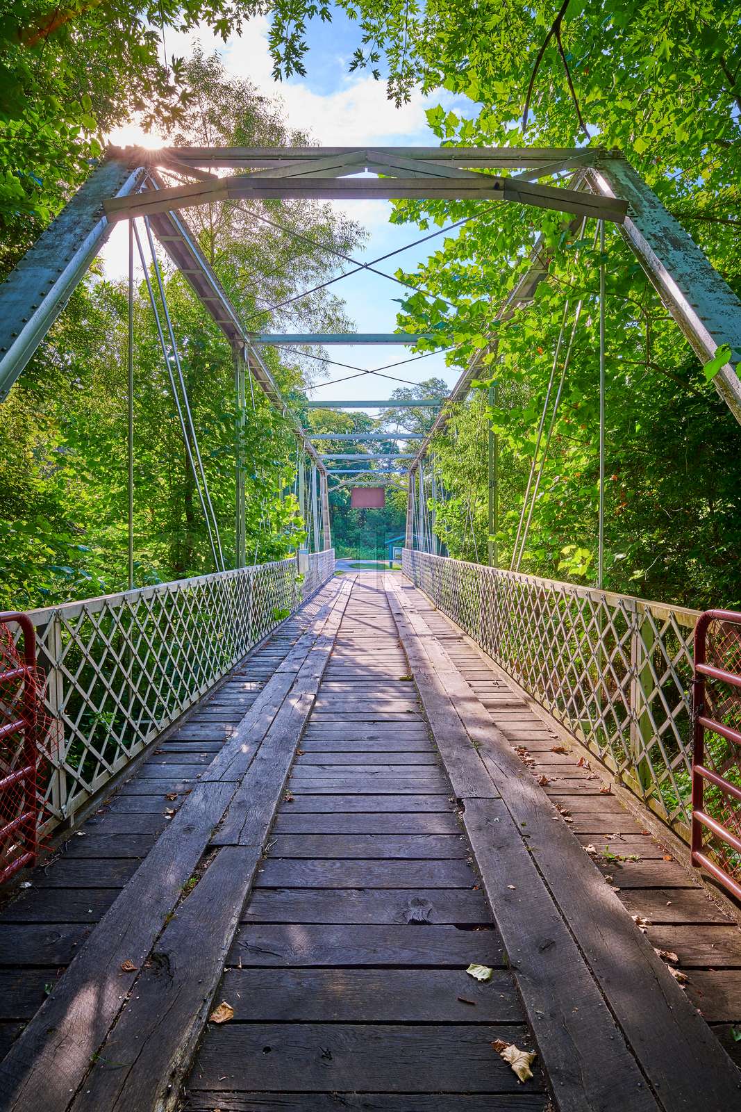 Old Iron Pedestrian Bride at Pershing State Park, MO | Stock image ...