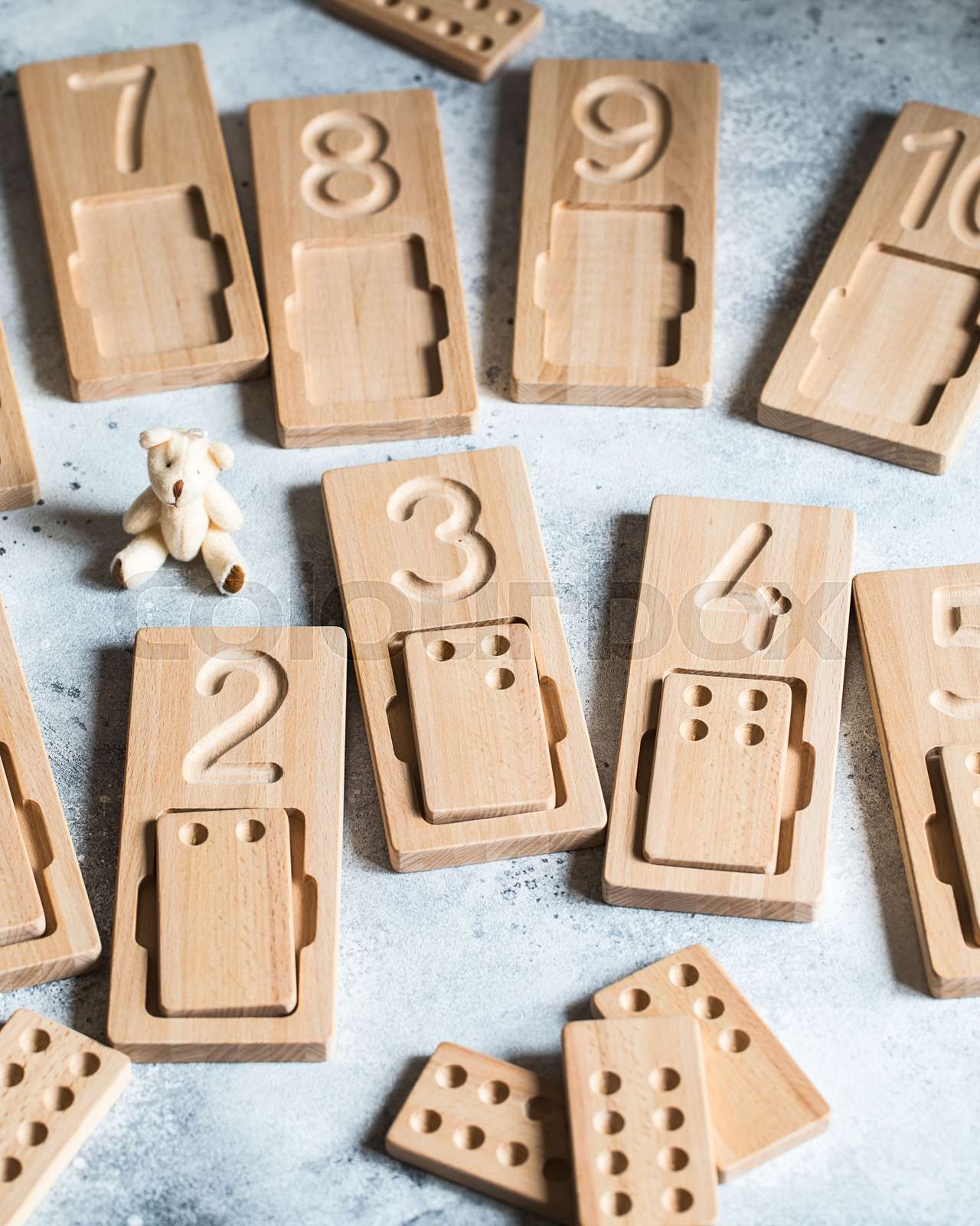 Wooden counting and writing trays - learning resource for educating ...