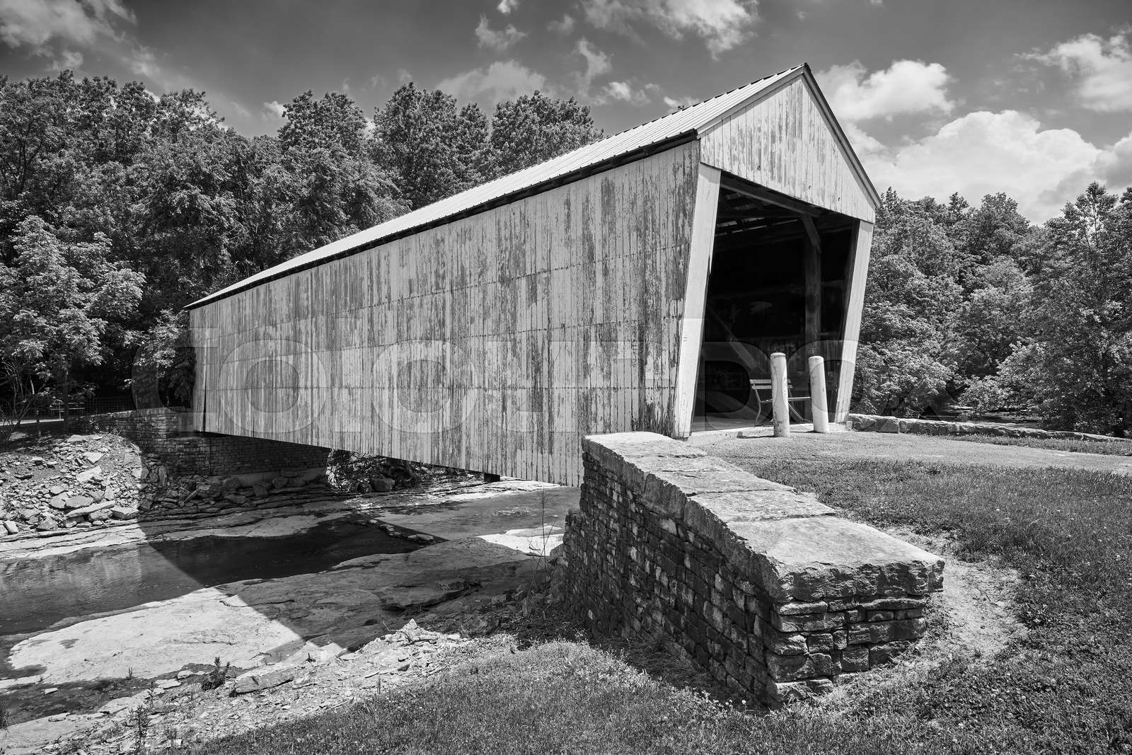 White Covered Bridge | Stock image | Colourbox