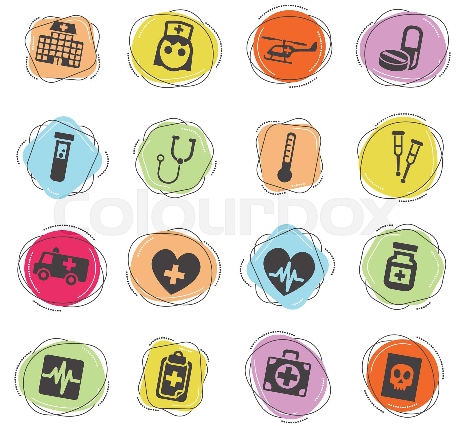 medicine icon set | Stock vector | Colourbox