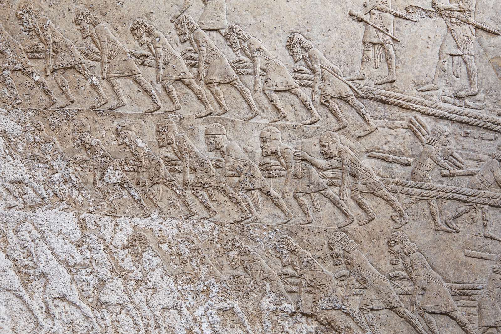 Ancient Assyrian Stone Carving With Scripting British Museum London Uk Stock Image Colourbox