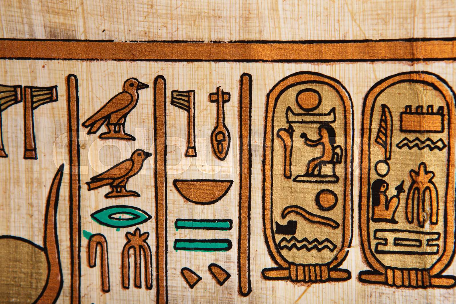 old egyptian papyrus. ancient parchment | Stock image | Colourbox