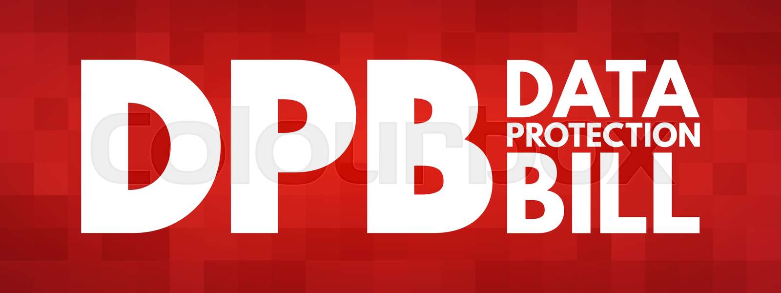 DPB - Data Protection Bill acronym concept | Stock vector | Colourbox