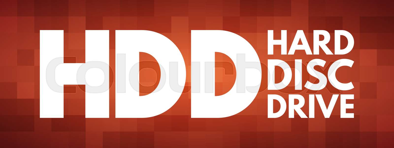 HDD - Hard Disc Drive acronym concept | Stock vector | Colourbox