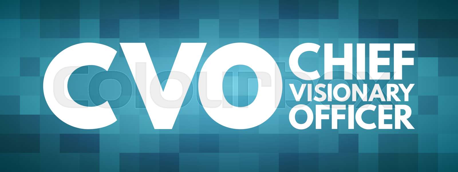 CVO - Chief Visionary Officer acronym | Stock vector | Colourbox