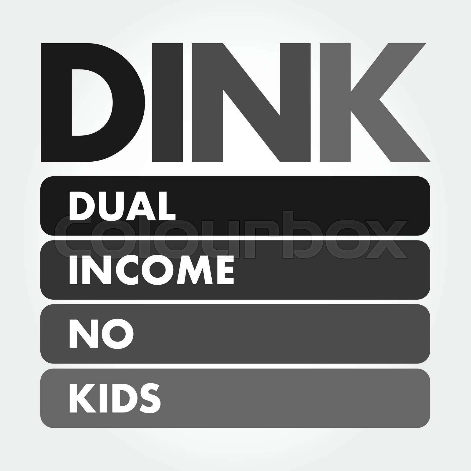 DINK - Dual Income No Kids acronym | Stock vector | Colourbox