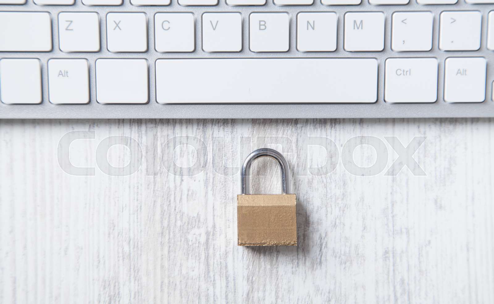 Padlock And Computer Keyboard Security Stock Image Colourbox